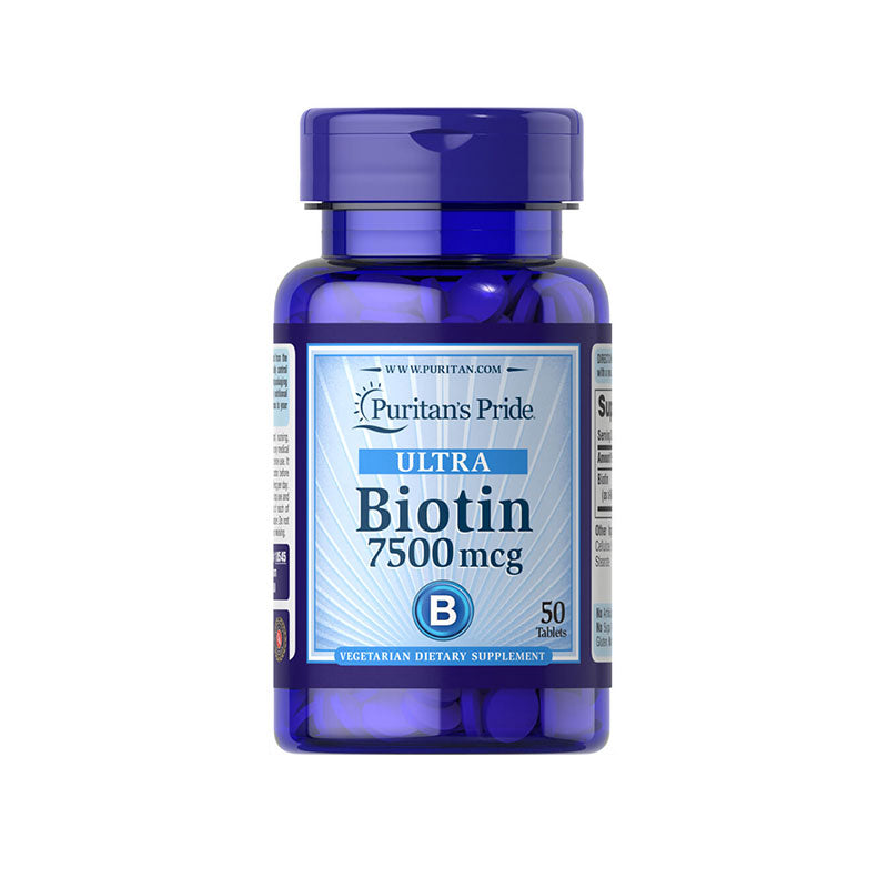 Puritan's Pride Ultra Biotin 7500mcg Tabs 50'S 18545 – Beauty Vitamins