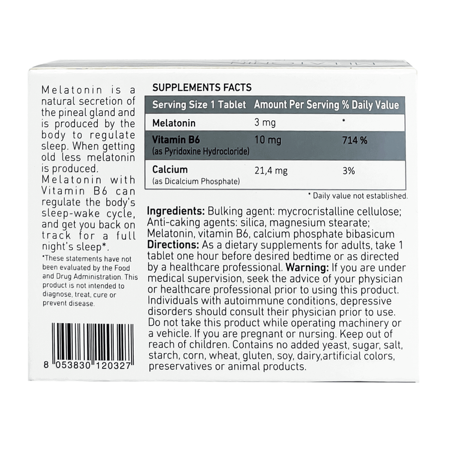 Melatonin Relaxation & Sleep, 3 Mg - 10 Tablet – Beauty Vitamins